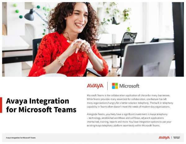 Avaya Integration for Microsoft Teams